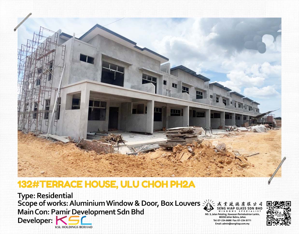 Project On Going - Seng Hiap Glass Sdn Bhd